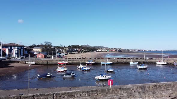Harbor Aerial View, Fisherrow Harbour In Musselburgh, Scotland, Stock ...