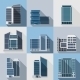 Office Buildings Set, Vectors | GraphicRiver