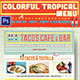 Colorful Tropical Menu, Print Templates | GraphicRiver