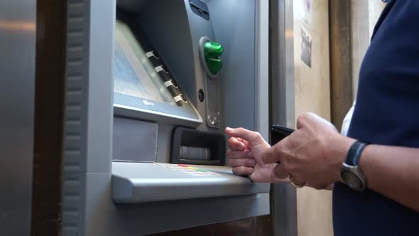 Using A Bancomat In Italy, Stock Footage | VideoHive
