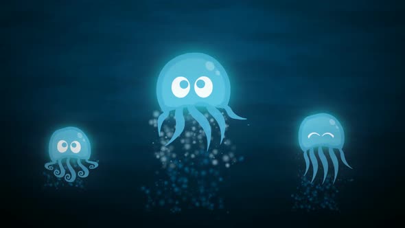 Swimming Squids, Motion Graphics | VideoHive