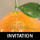 Orange Shaped Invitation Card Template, Print Templates | GraphicRiver