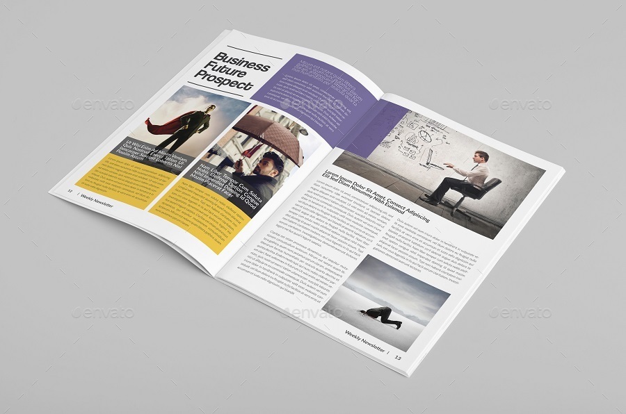 Modern Colorful Newsletter, Print Templates | GraphicRiver