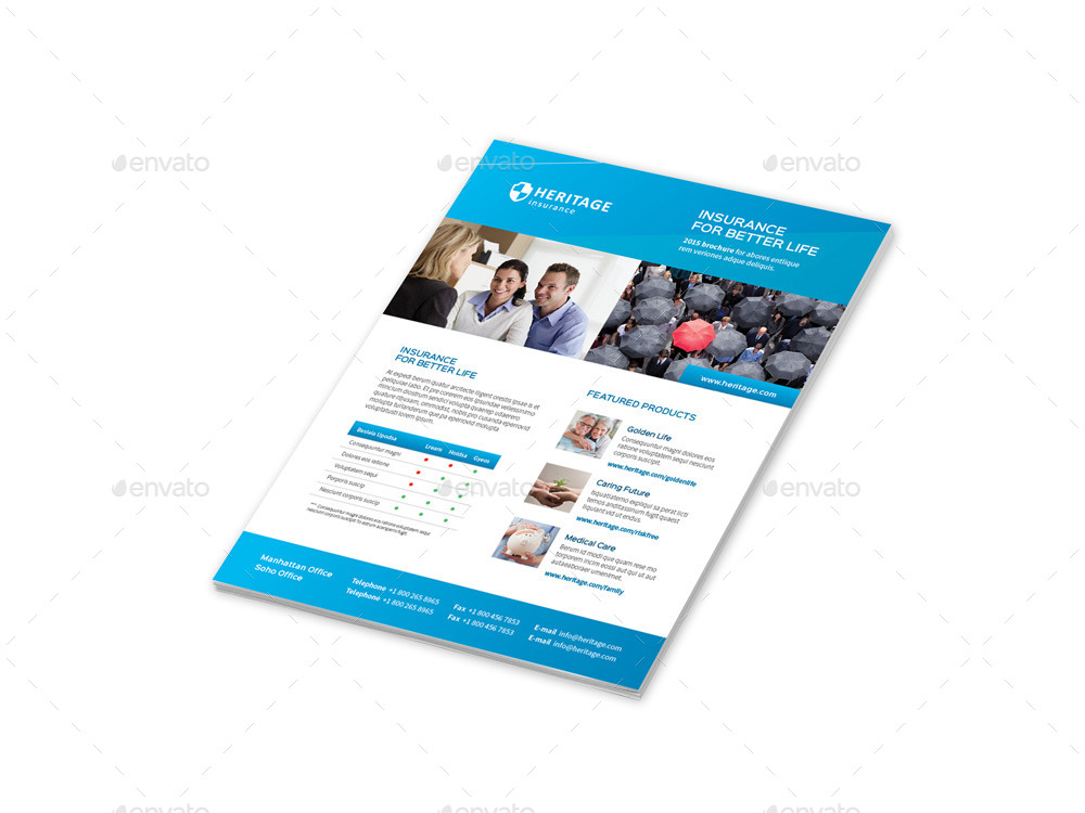Insurance Company Print Bundle, Print Templates | GraphicRiver