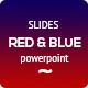 RED and BLUE Powerpoint Sliders Template, Presentation Templates ...