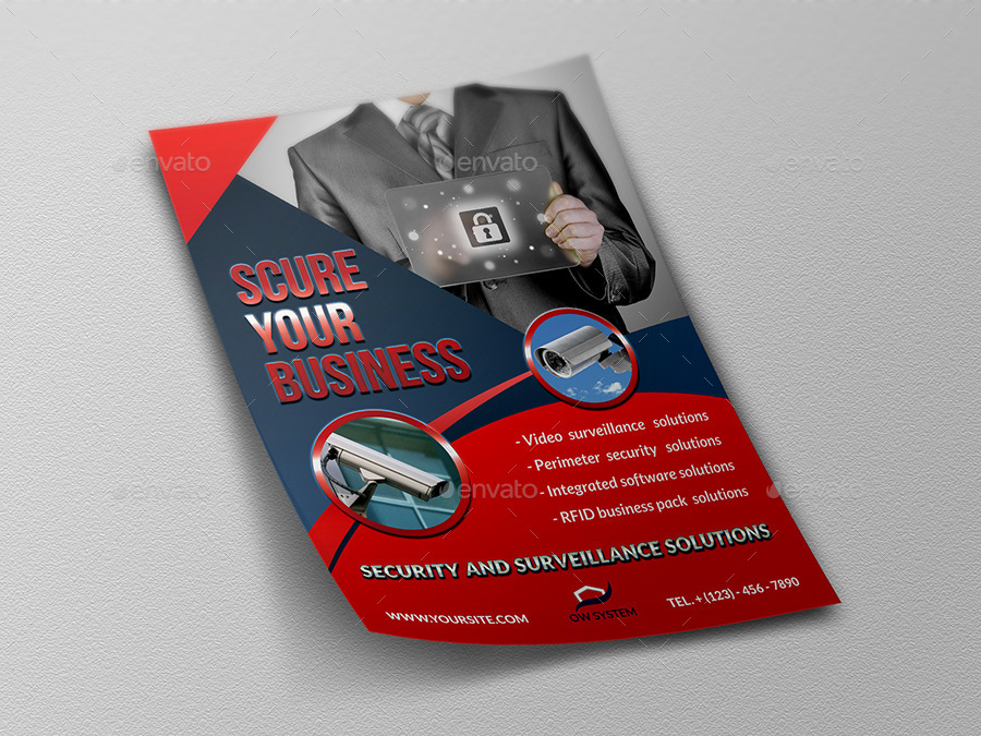 Security System Flyer Template, Print Templates | GraphicRiver