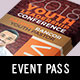 Youth Conference Event Pass Template, Print Templates | GraphicRiver