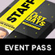Conference Event Pass Template, Print Templates | GraphicRiver