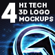 4 Hi-Tech 3D Logo Mockups, Graphics | GraphicRiver