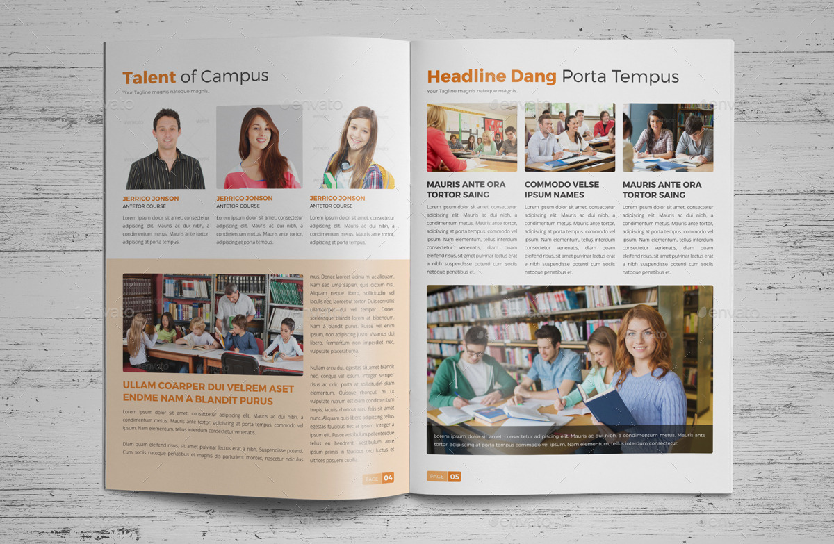 Student Education Newsletter Design, Print Templates | GraphicRiver