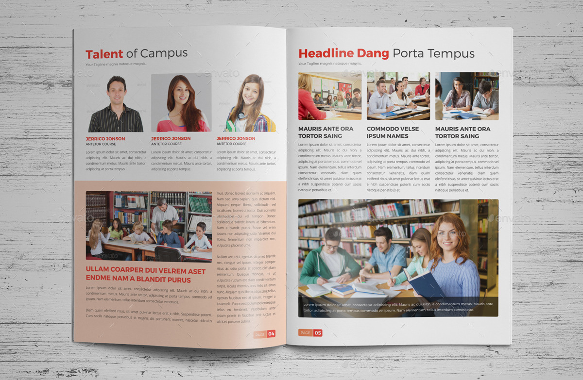 Student Education Newsletter Design, Print Templates | GraphicRiver