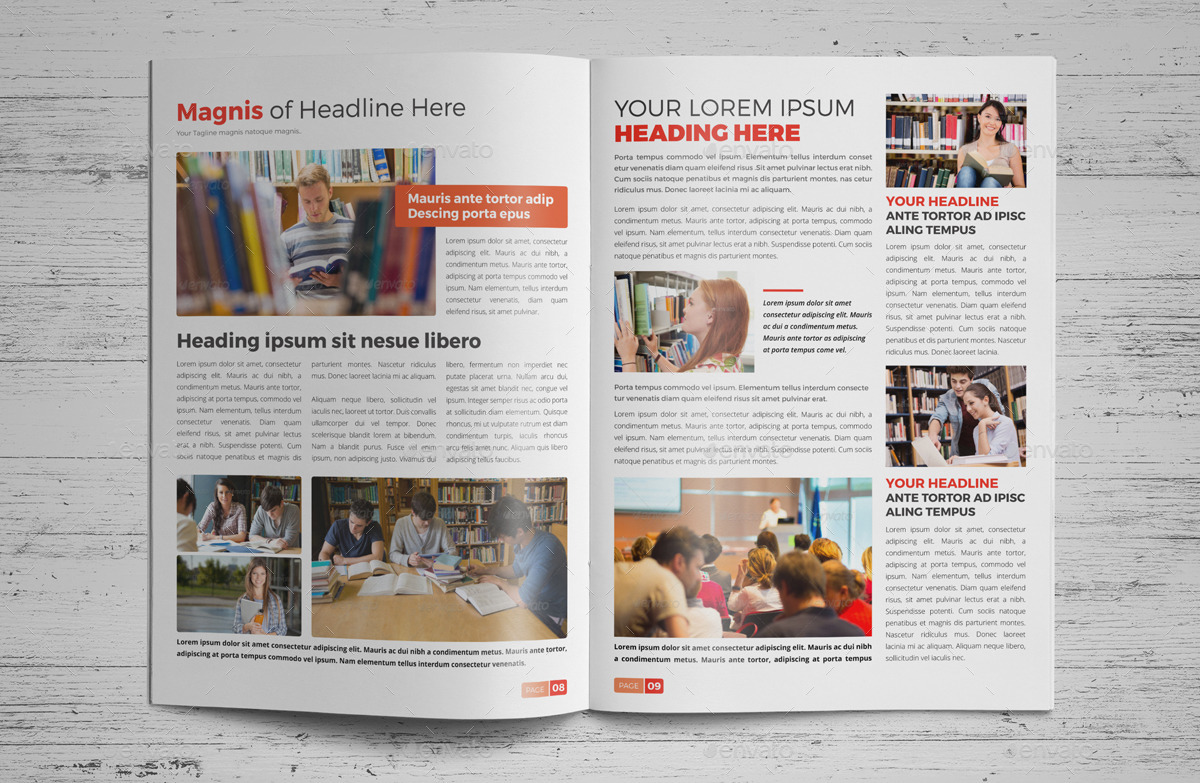 Student Education Newsletter Design, Print Templates | GraphicRiver