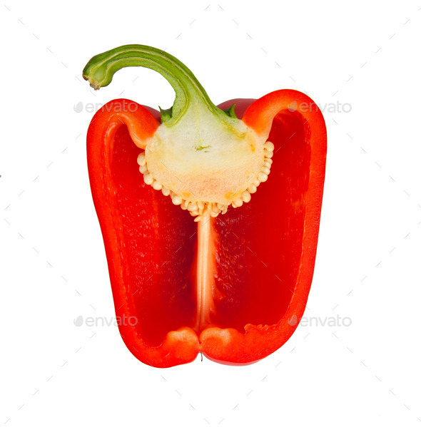 Half red pepper. Stock Photo by Olesya22 | PhotoDune