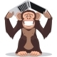Monkey and Computer, Vectors | GraphicRiver