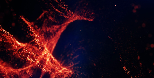 Red Particles In The Blue Light, Motion Graphics | VideoHive
