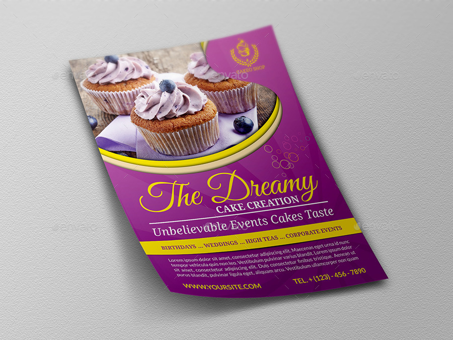 Cake Flyer Template Vol.5, Print Templates | GraphicRiver