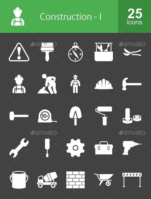 600 Construction Icons by IconBunny | GraphicRiver