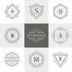 Monogram Label Template Set, Vectors | GraphicRiver