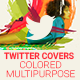 Twitter Profile Cover - Colored Multipurpose, Web Elements | GraphicRiver