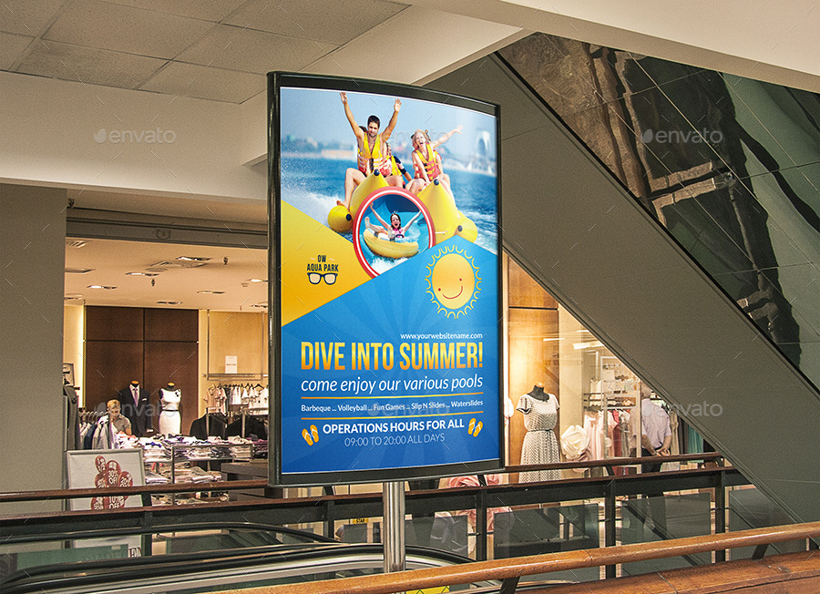 Aqua Park Poster Template, Print Templates | GraphicRiver