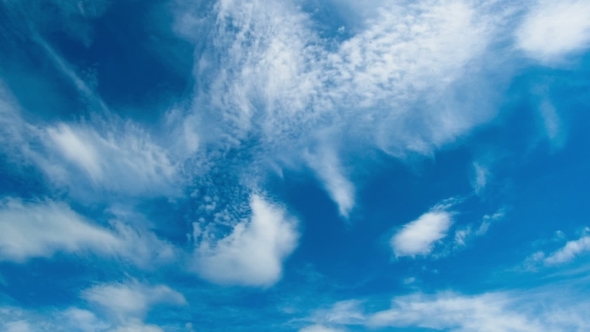 Clouds Moving In The Blue Sky, Stock Footage | VideoHive