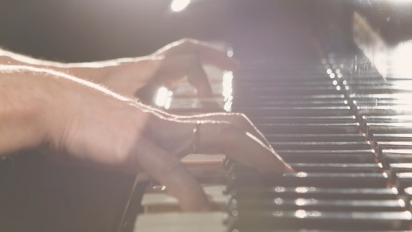Playing Piano Dramatic Light, Stock Footage | VideoHive