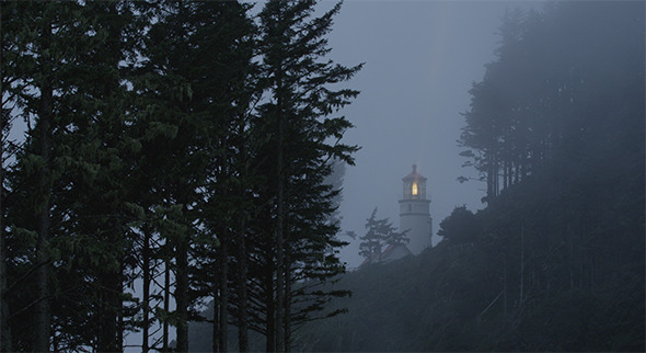 Lighthouse In Fog, Stock Footage | VideoHive