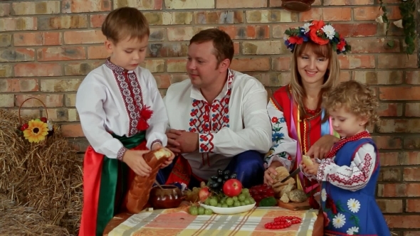 Ukrainian Family Dinner, Stock Footage | VideoHive