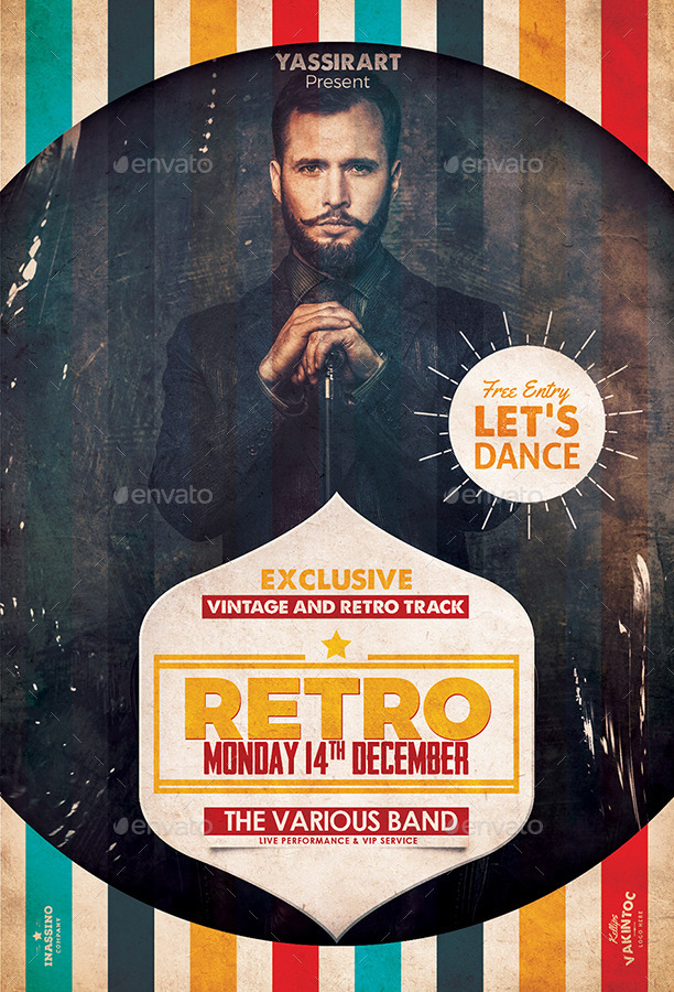 Retro Flyer Template, Print Templates | GraphicRiver