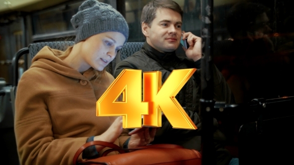 Bus Passengers Using Cellphone And Pad, Stock Footage | VideoHive