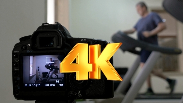 Camera Making Shots Of Man Running On Treadmill, Stock Footage | VideoHive