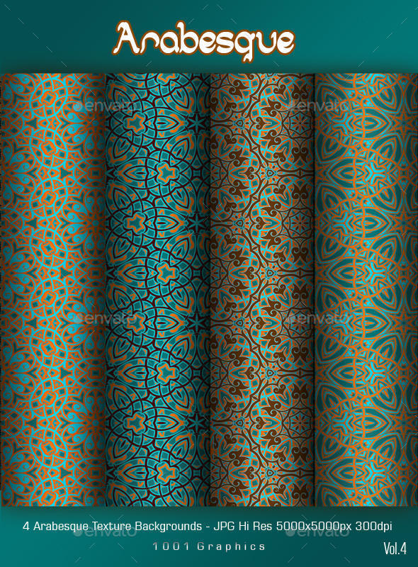 Arabesque Textures Vol.4 by 1001Graphics | GraphicRiver