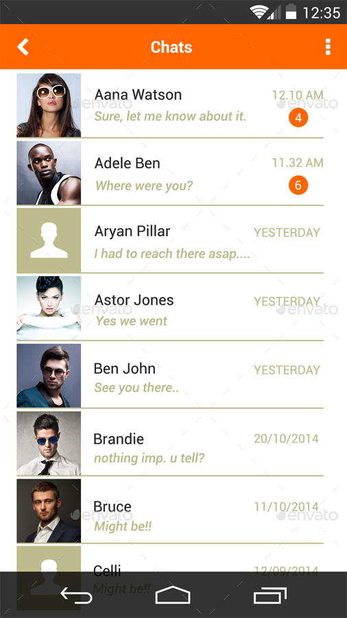 Palchat - Android App, Web Elements | GraphicRiver