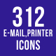 312 Email & Printer - Technology Icons, Icons | GraphicRiver
