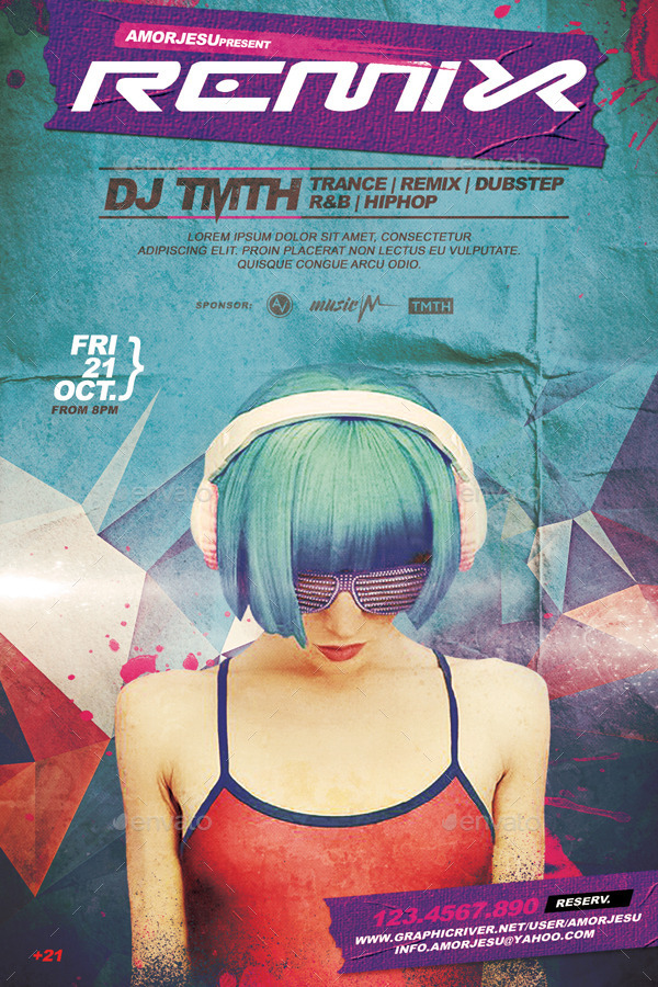 Remix Flyer Template, Print Templates | GraphicRiver
