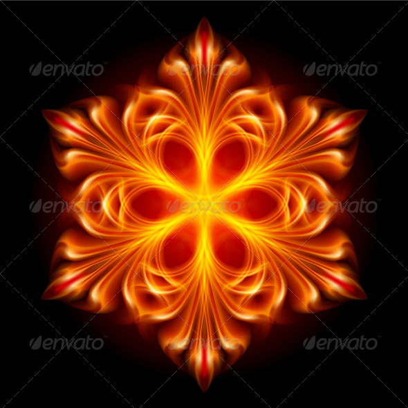 Abstract Fire Snowflake by Dvarg | GraphicRiver