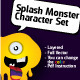 Splash Monster Character, Vectors | GraphicRiver