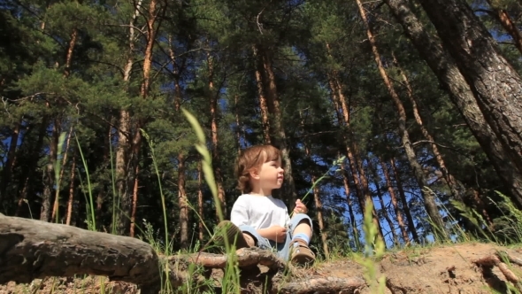 Child Eats In The Trees, Stock Footage | VideoHive