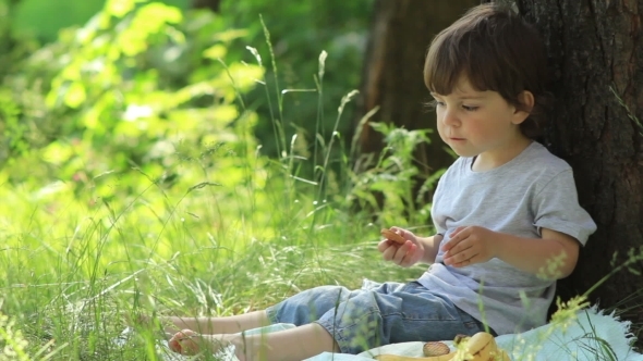 Child Resting In Nature, Stock Footage | VideoHive