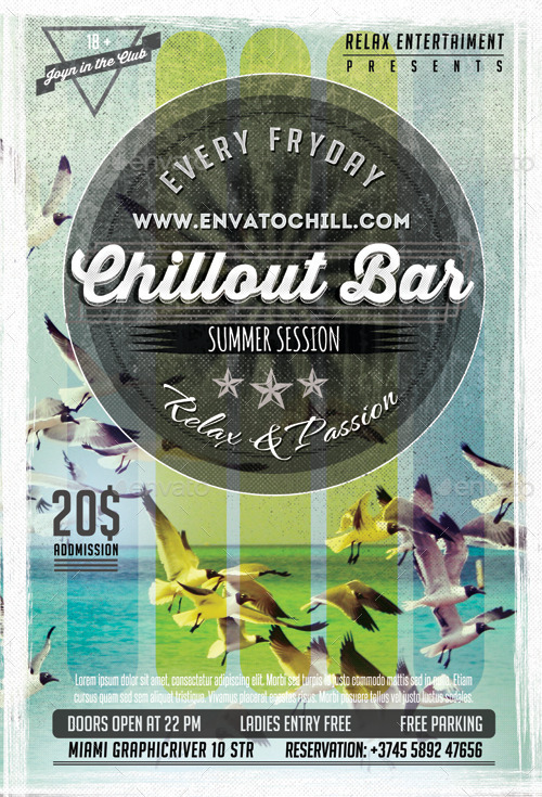Chillout Bar Flyer, Print Templates | GraphicRiver