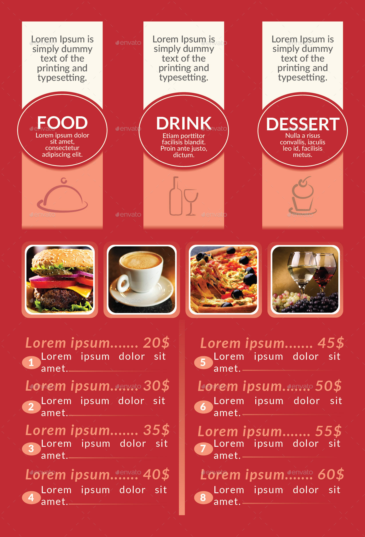 Food Menu Table Tent , Print Templates | GraphicRiver
