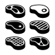 Steak Icons Set. Vector by In-Finity | GraphicRiver