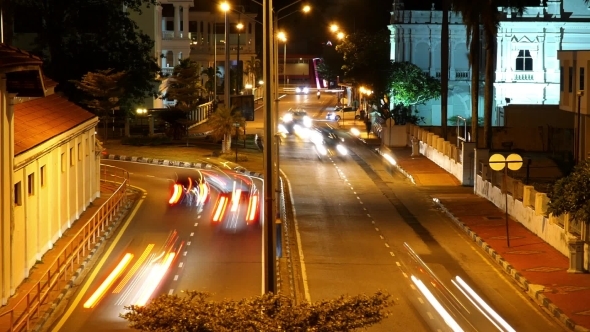 Car Traffic At Night Road, Stock Footage | VideoHive