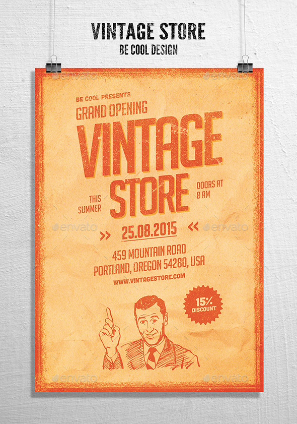 Vintage Store Flyer/Poster by be-cool | GraphicRiver