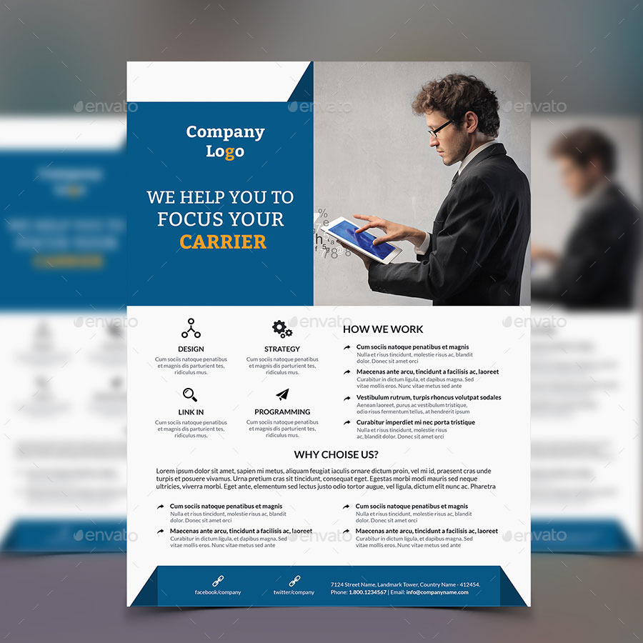 Shadow Business Flyer Template, Print Templates | GraphicRiver