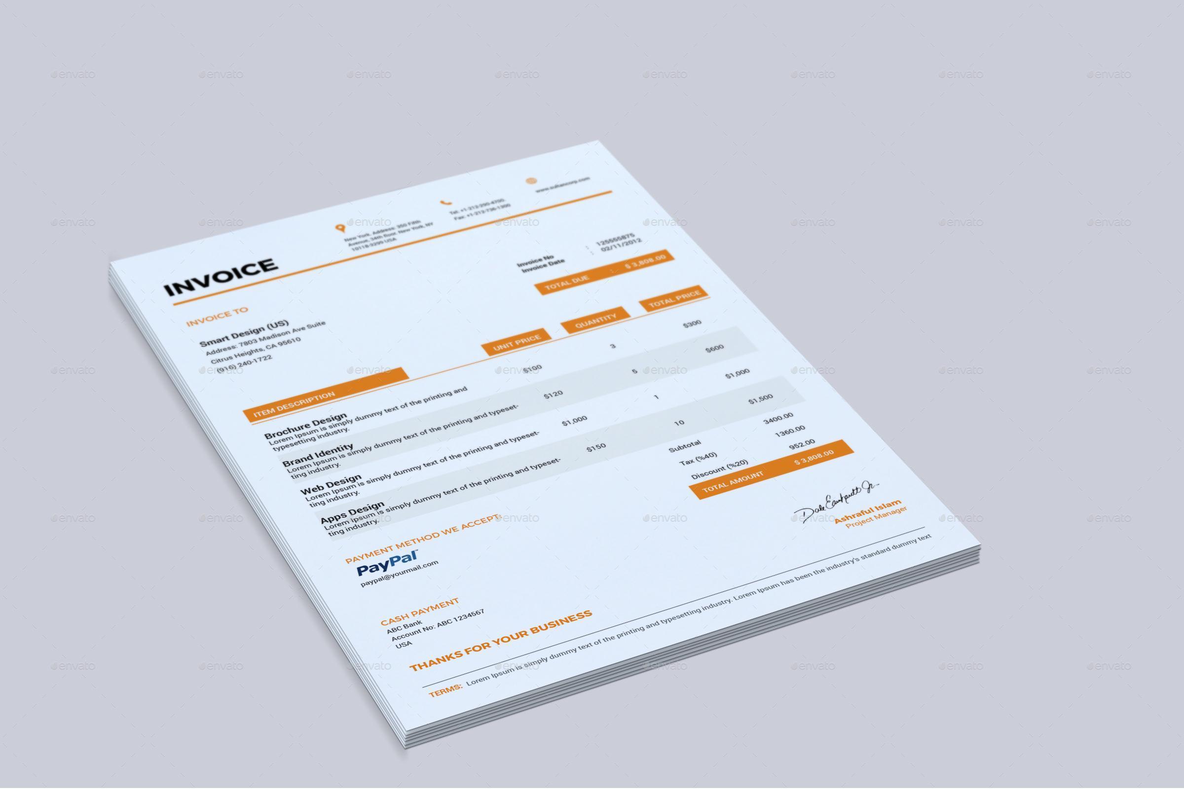 Invoice, Print Templates | GraphicRiver