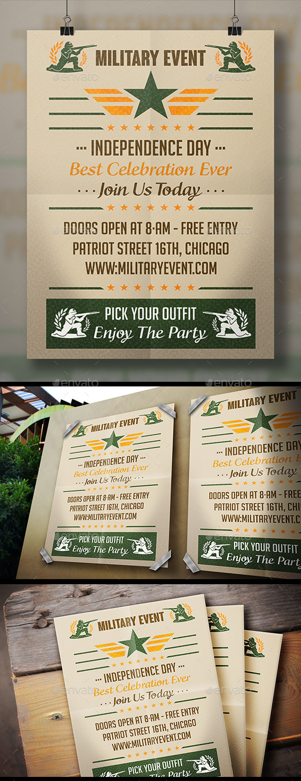 Military Flyer by BossTwinsArt | GraphicRiver