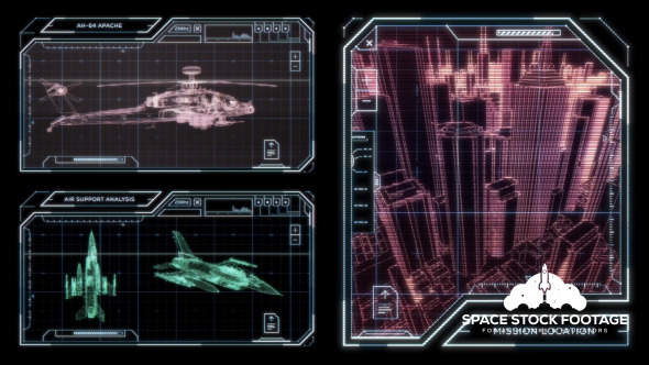 Futuristic Computer Display - Military, Motion Graphics | VideoHive
