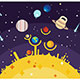 Solar System Flat Style, Vectors | GraphicRiver