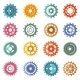 Various Style Color Gears Set, Vectors | GraphicRiver